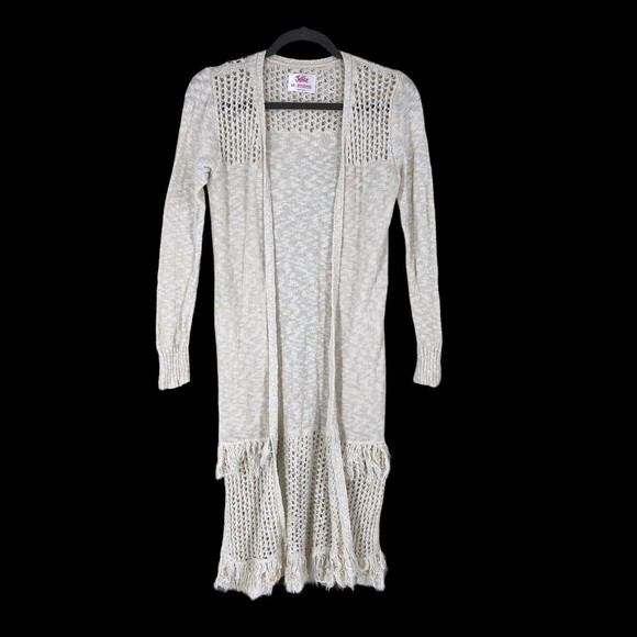 Justice | Shirts & Tops | Justice Girls Sz 4 Cream Colored Crochet ...